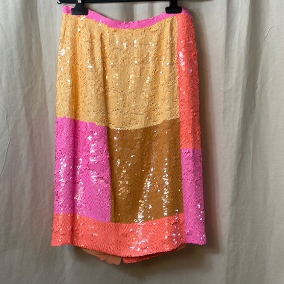 J. Crew | Skirts | J Crew Collection Color Block Sequin Skirt Size 2 ...